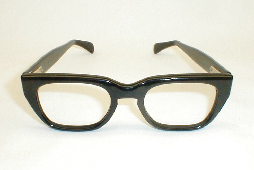 Vintage Mens Thick Black Frames Atomic Boy